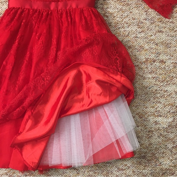 Chi Chi London | Dresses | Chi Chi London Romantic Red Lace Full Skirt ...